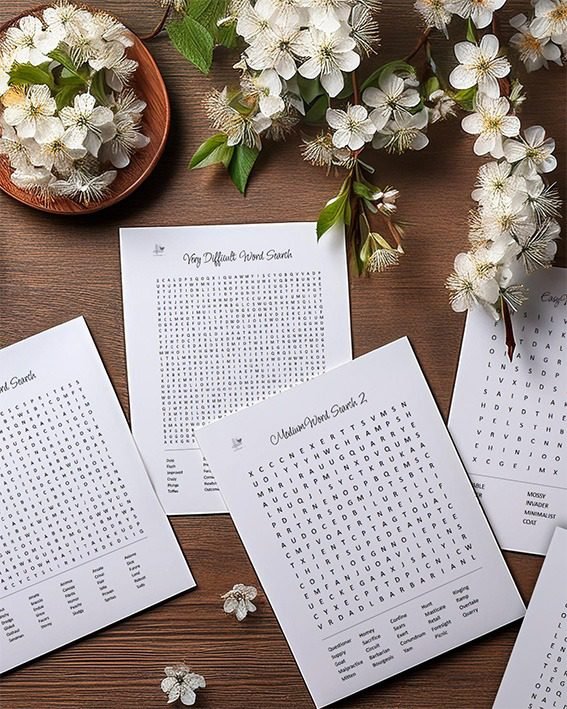 5 Free Printable Word Searches for Adults PDF - PuzzleVoyager.com