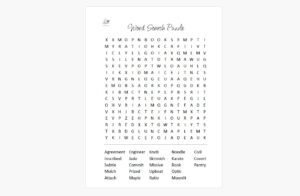 Large Print Word Search Printable - Fun Free Puzzle PDF - PuzzleVoyager.com