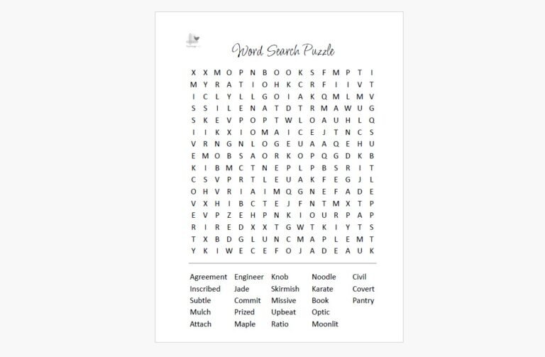 Large Print Word Search Printable - Fun Free Puzzle PDF - PuzzleVoyager.com
