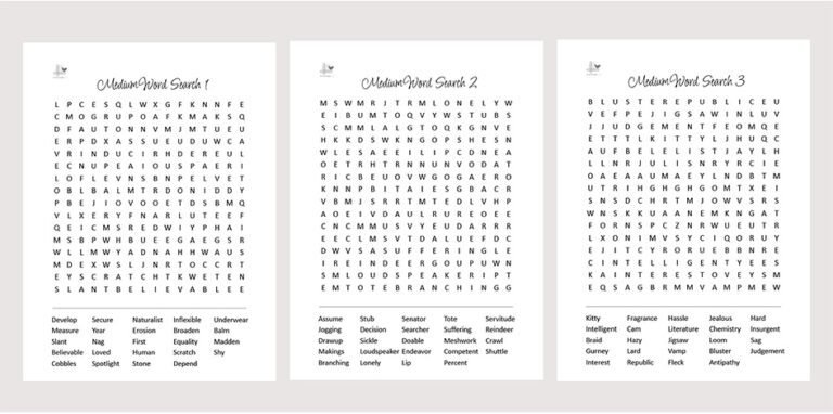 Printable Word Search Puzzles for Seniors - PuzzleVoyager.com