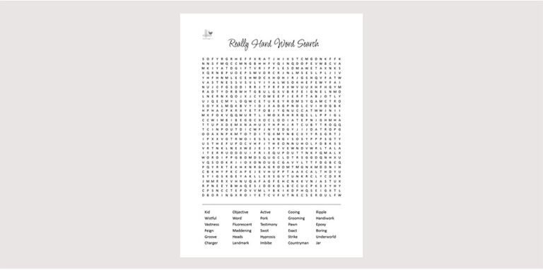 A Really Hard Word Search: Your Ideal Coffe-Break Challenge ...