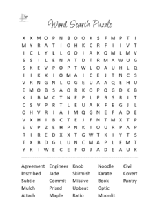 Large Print Word Search Printable - Fun Free Puzzle PDF - PuzzleVoyager.com